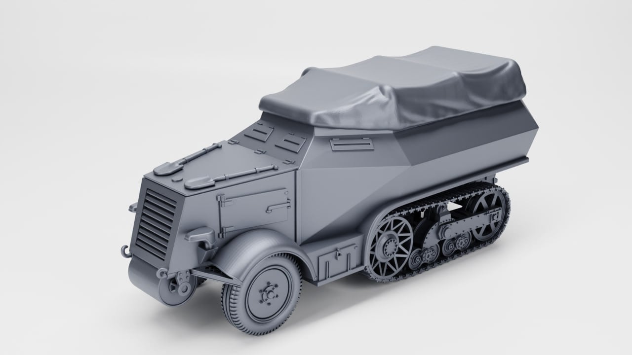 Half-track Unic P107 U 304(F) - Radio + APC versions (Germany+France, WW2) by Wargame3D ...